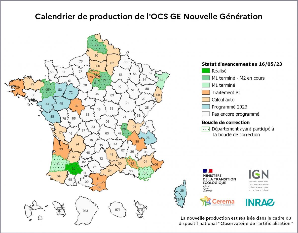 Programmation de la production de l'OCSGE | Portail de l'artificialisation